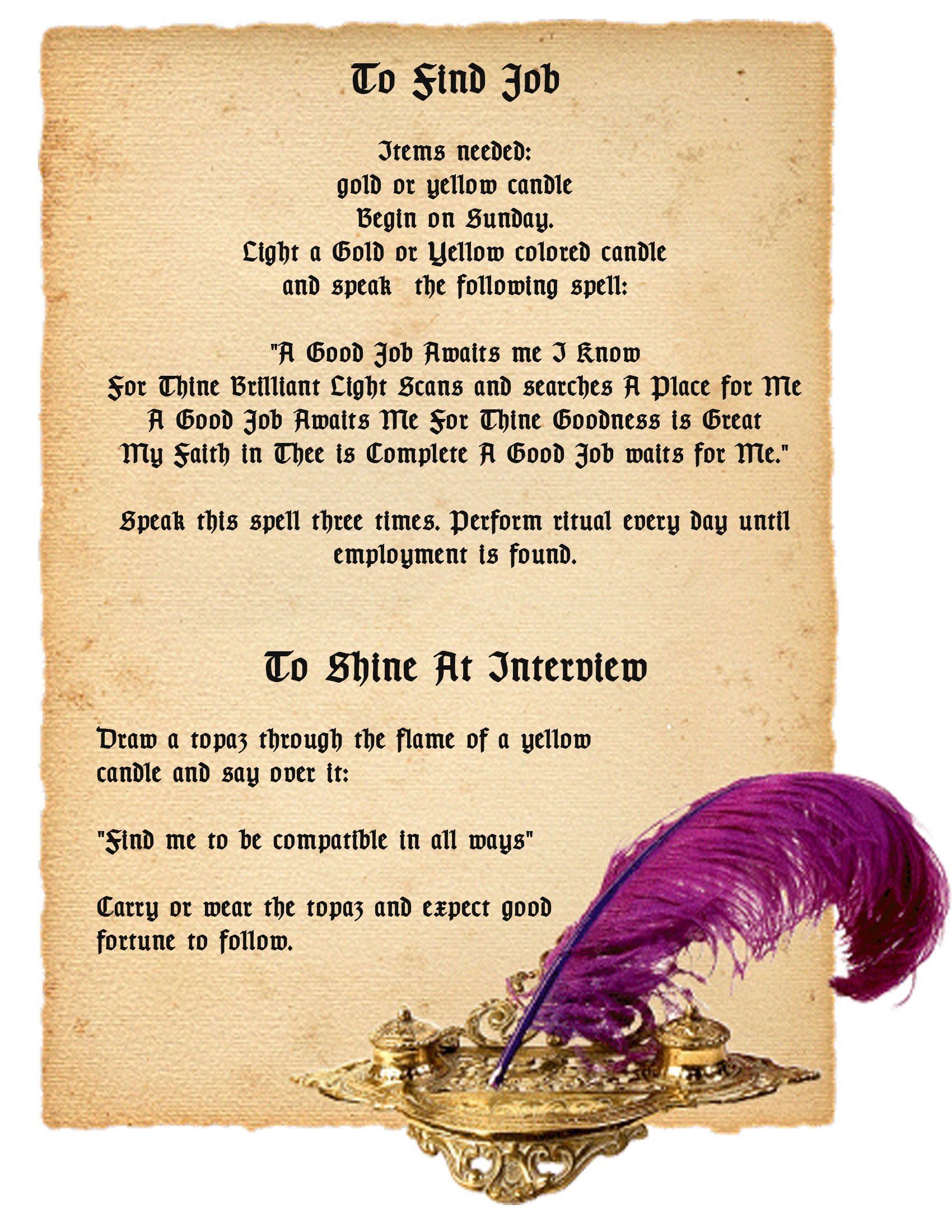 Employment Spells – Witches Of The Craft®