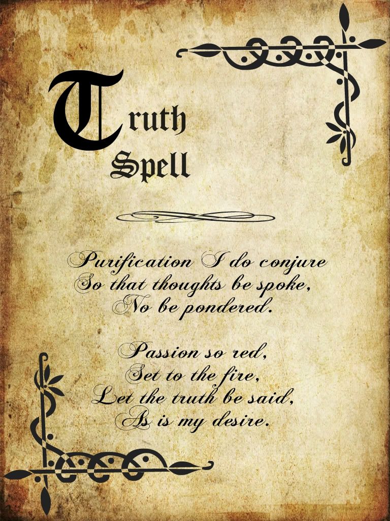 Spell for Today – Truth Spell – Printable – Witches Of The Craft®