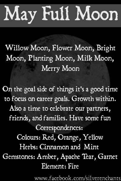 May Full Moon Correspondences – Printable – Witches Of The Craft®