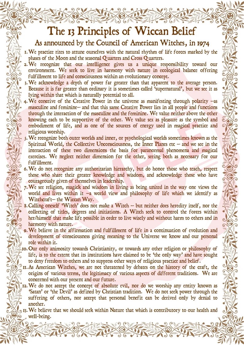 The 13 Principles of Wiccan Belief – Witches Of The Craft®